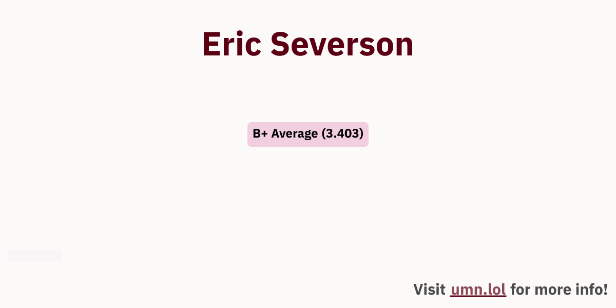 Eric Severson | GopherGrades