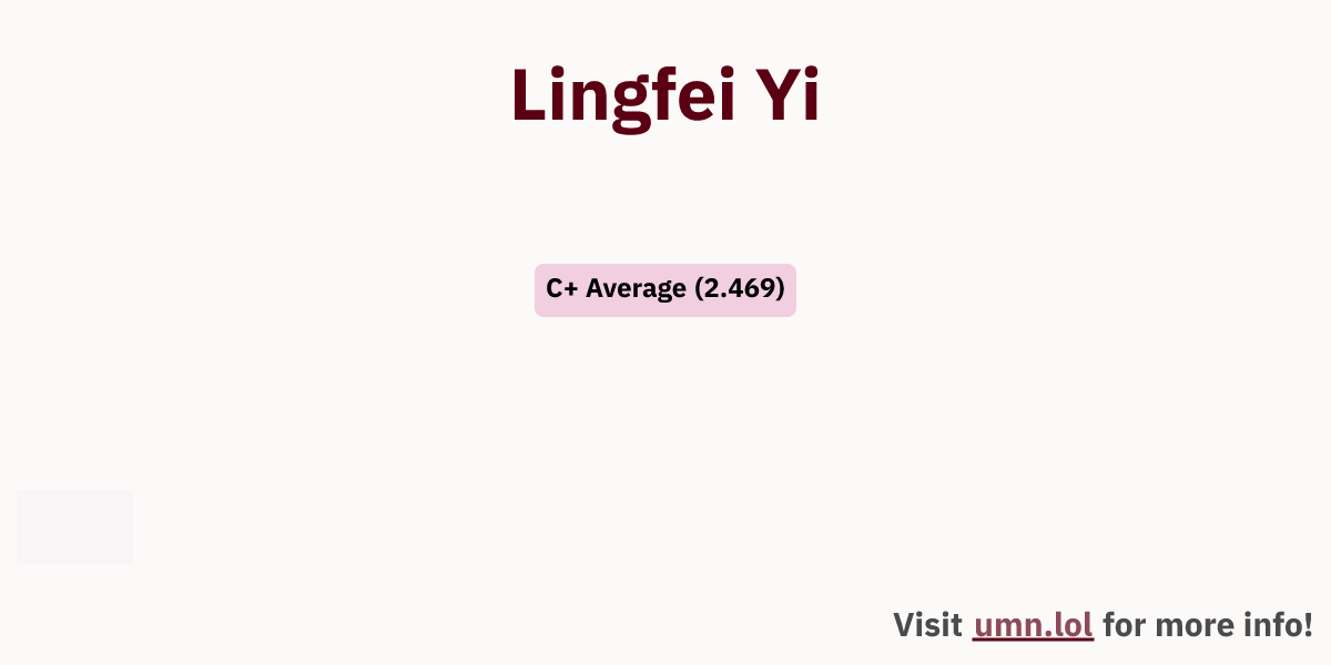 Lingfei Yi | GopherGrades